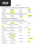 English Multiple Choice Questions - Grade 6 - Part 1a | PDF