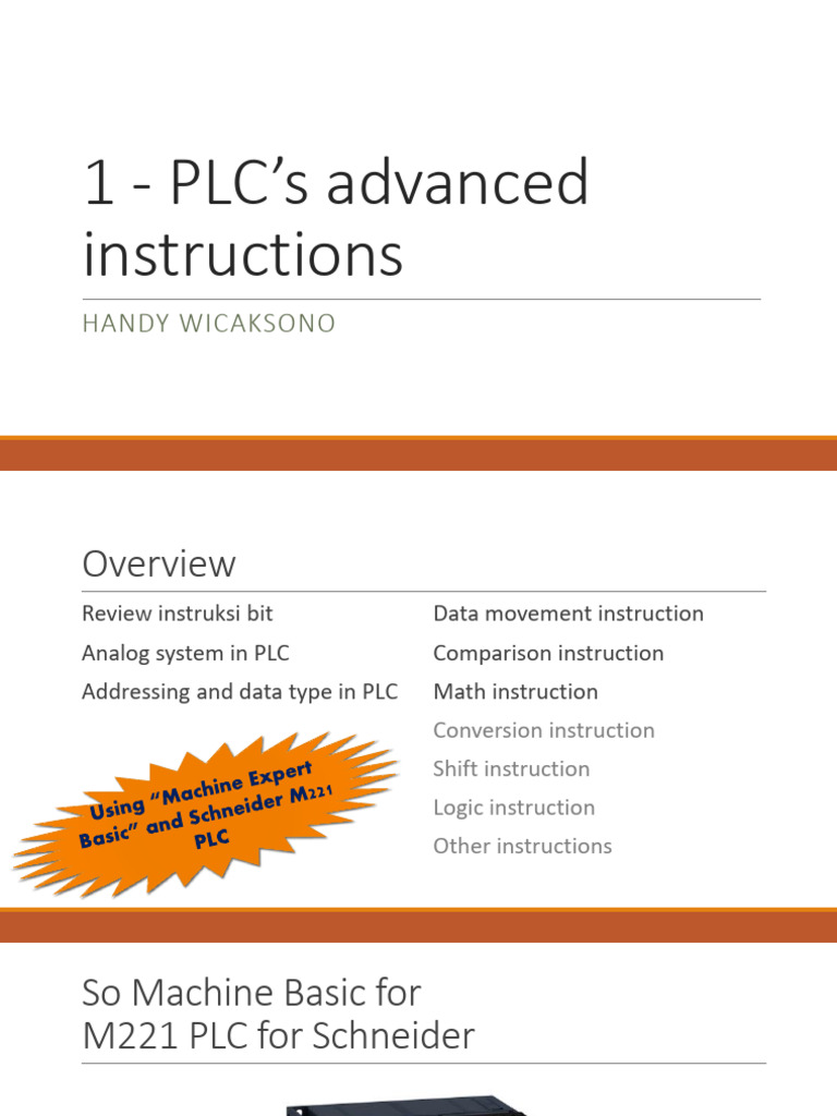 1 - PLC's Advanced Instructions: Handy Wicaksono | PDF | Programmable ...