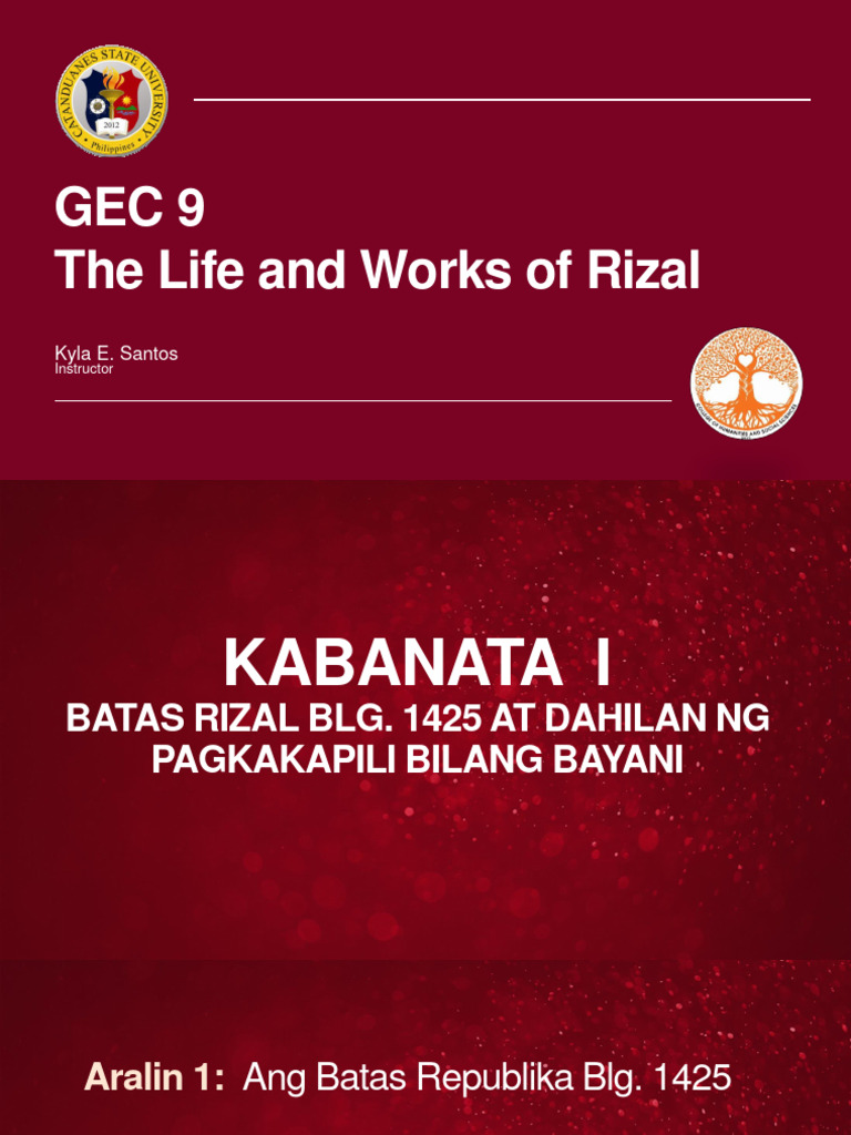 Gec 9 - Kabanata I | PDF