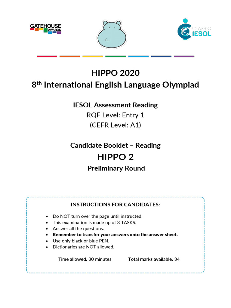 HIPPO 2020 English Olympiad Guide | PDF
