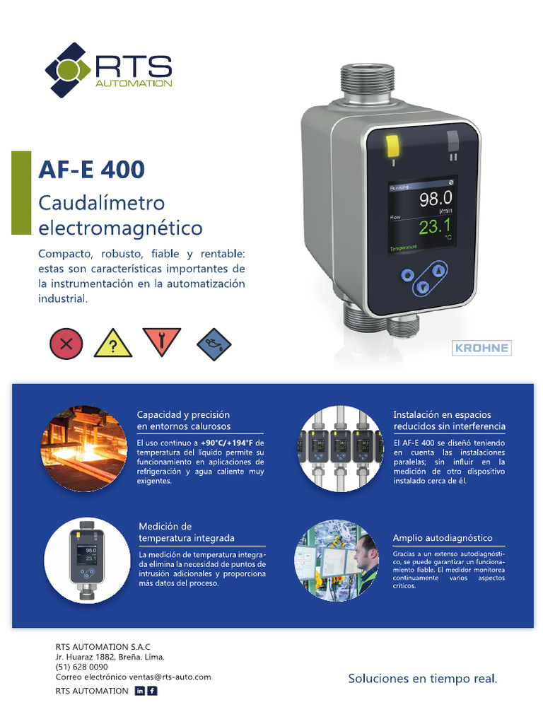 Hoja Tecnica Af-E400 Krohne - RTS Automation Sac - Proveedor | PDF