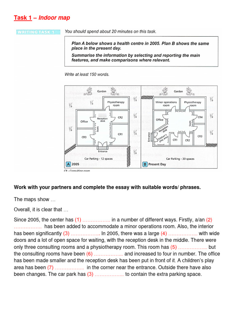 Writing Task 1 - Indoor Maps | PDF | Career & Growth