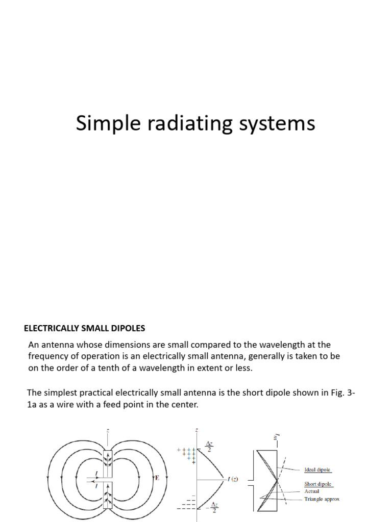 Simple Radiating Systems | PDF | Antenna (Radio) | Electricity
