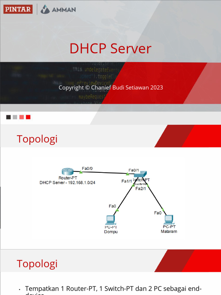 PINTAR - DHCP Server Packet Tracer | PDF