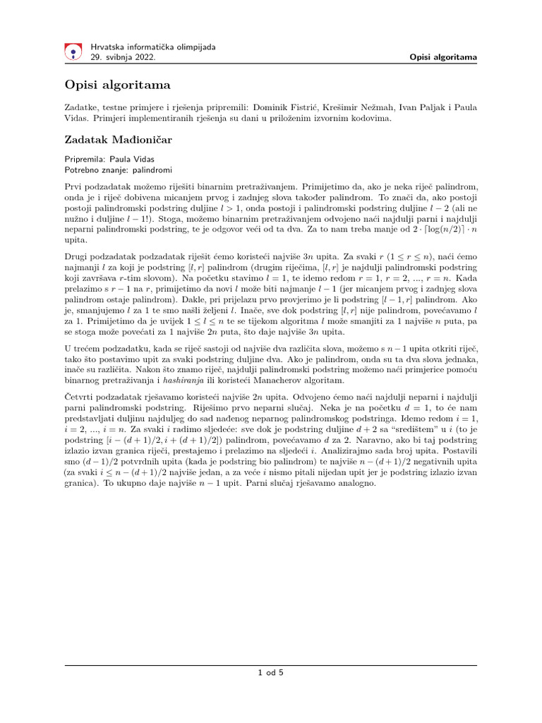 Opisi Algoritama | PDF