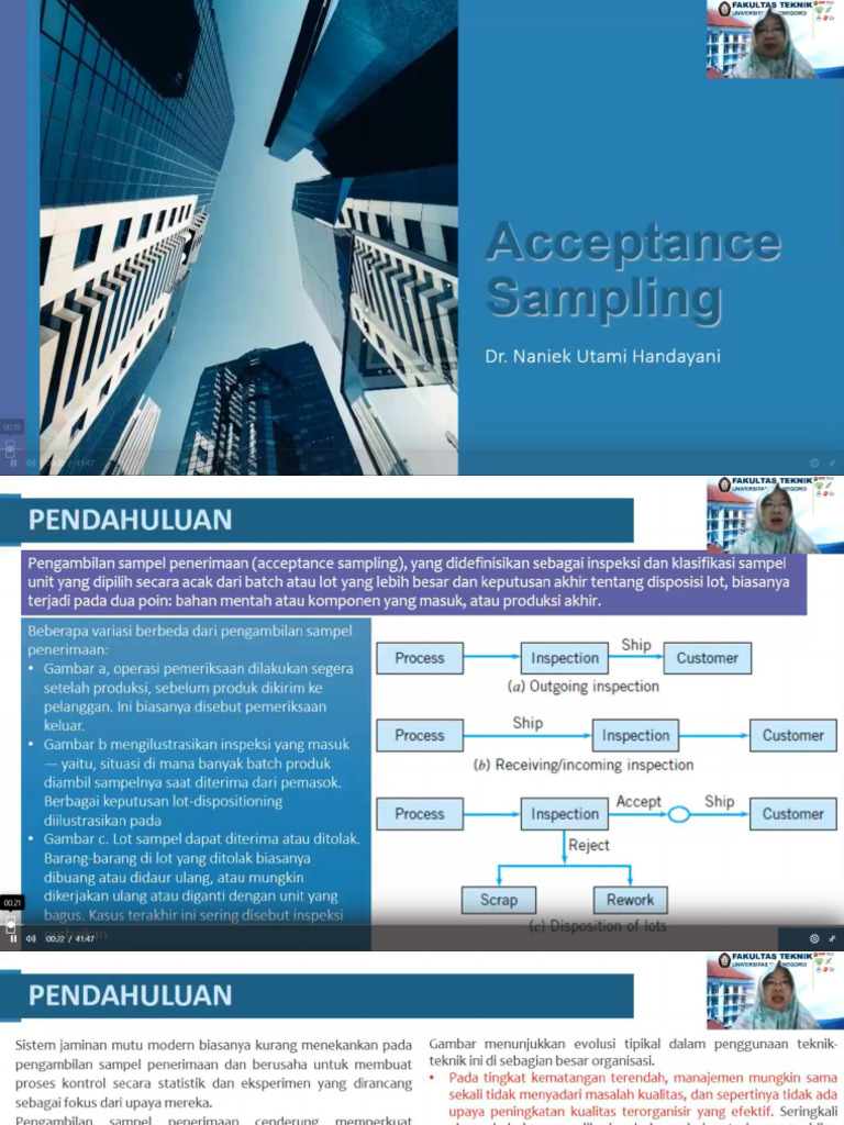 Pertemuan 10 - Attribute Acceptance Sampling | PDF