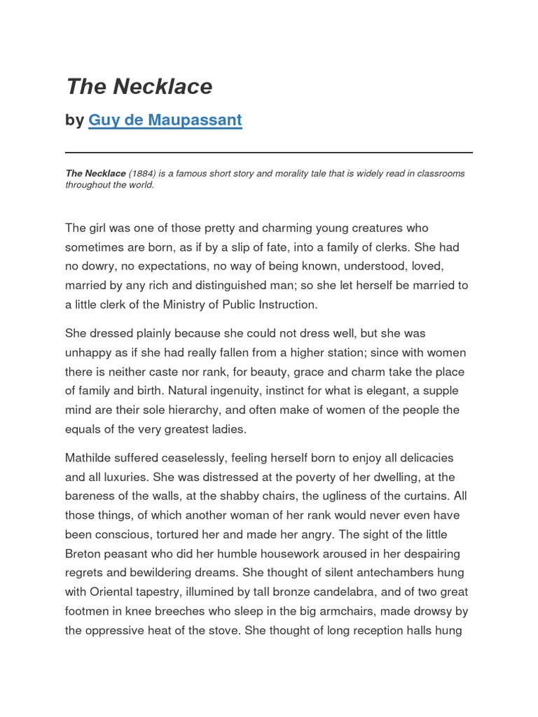 The Necklace (1) - Compressed | PDF | Softlines (Retail)