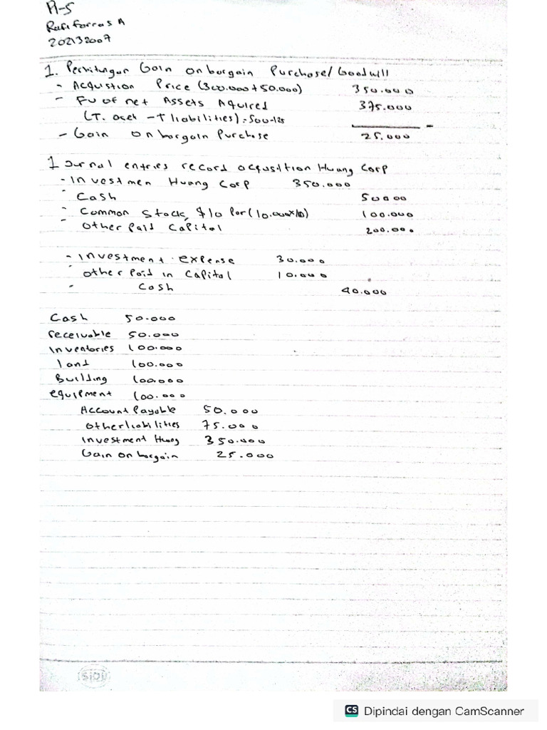 Rafi Farras P1-5 Accounting | PDF