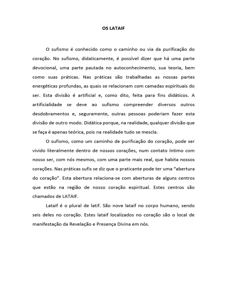 Os Lataif | PDF | Sufismo | Santo