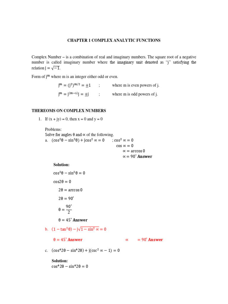 Emath 32B Module 1 | PDF | Complex Number | Trigonometric Functions