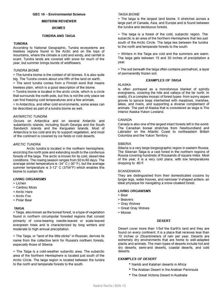Envi Sci Midterm Reviewer | PDF | Estuary | Rainforest