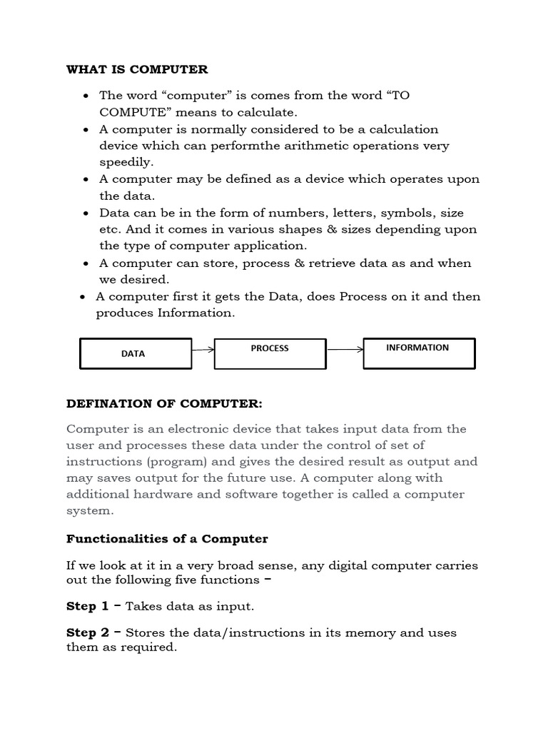 Computer Fundamental Pdf Image Scanner Computer Keyboard