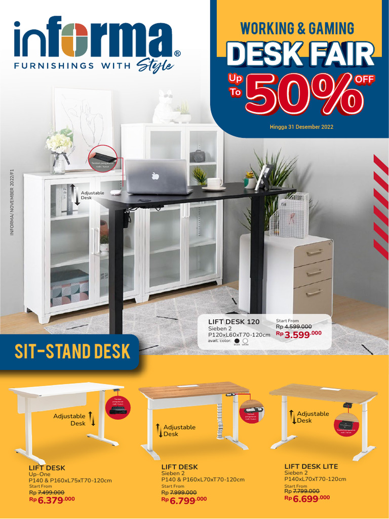 Adjustable Desks and Office Furniture | PDF | Decorative Arts ...