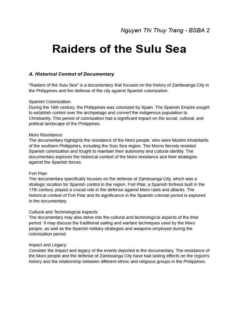 Raiders of The Sulu Sea | PDF | Spanish Empire | Philippines