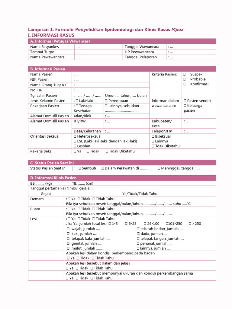 Form PE Mpox-2023 | PDF