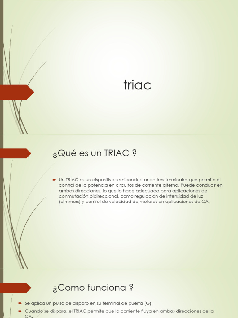 Qué Es Un TRIAC | PDF