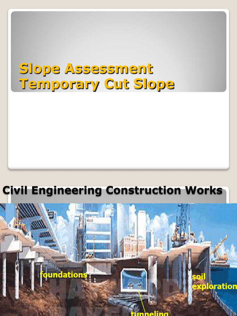 Temporary Cut Slope Stability Assessment | PDF | Geotechnical ...