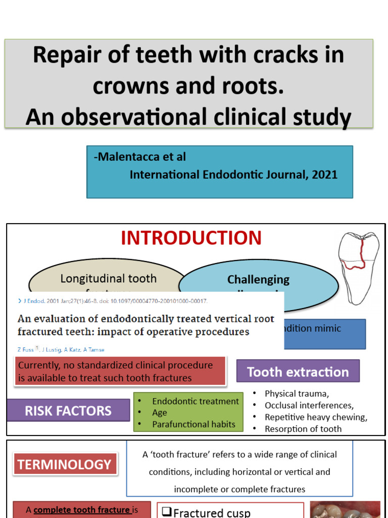 Repair of Teeth With Cracks in Crowns | PDF | Periodontology | Dental ...