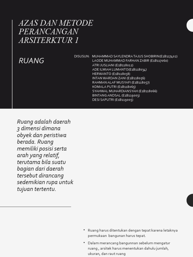 Azas Dan Metode Perancangan Arsitektur 1 | PDF