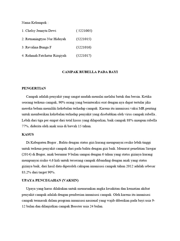 Campak Rubella | PDF