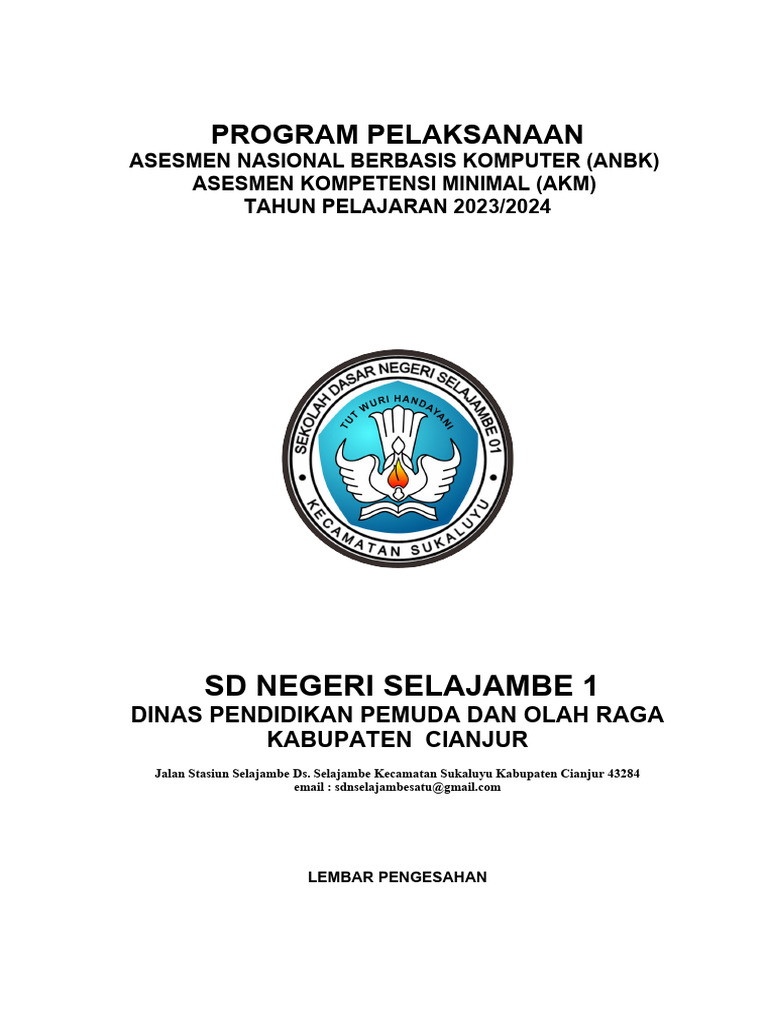 SOP ANBK SDN Selajambe 1 2023/2024 | PDF | Komputer
