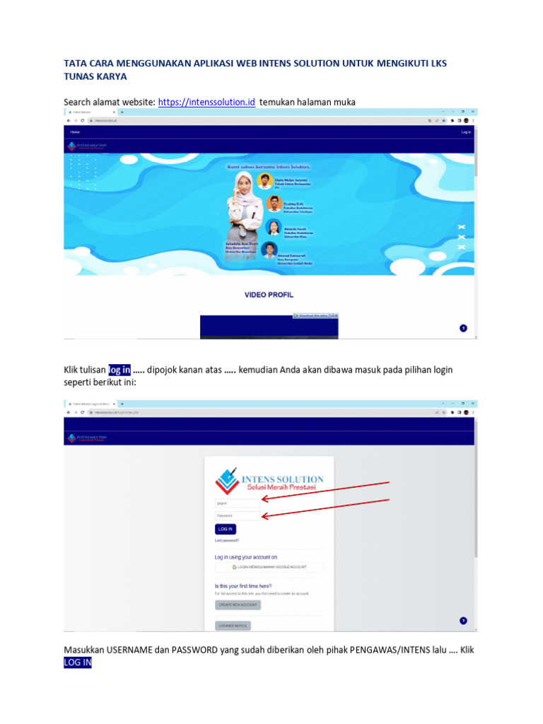 Panduan Menggunakan Aplikasi Intens Solution | PDF | Karier & Perkembangan