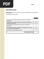 Cuestionario Scoff | PDF | Cuestionario | Desorden alimenticio