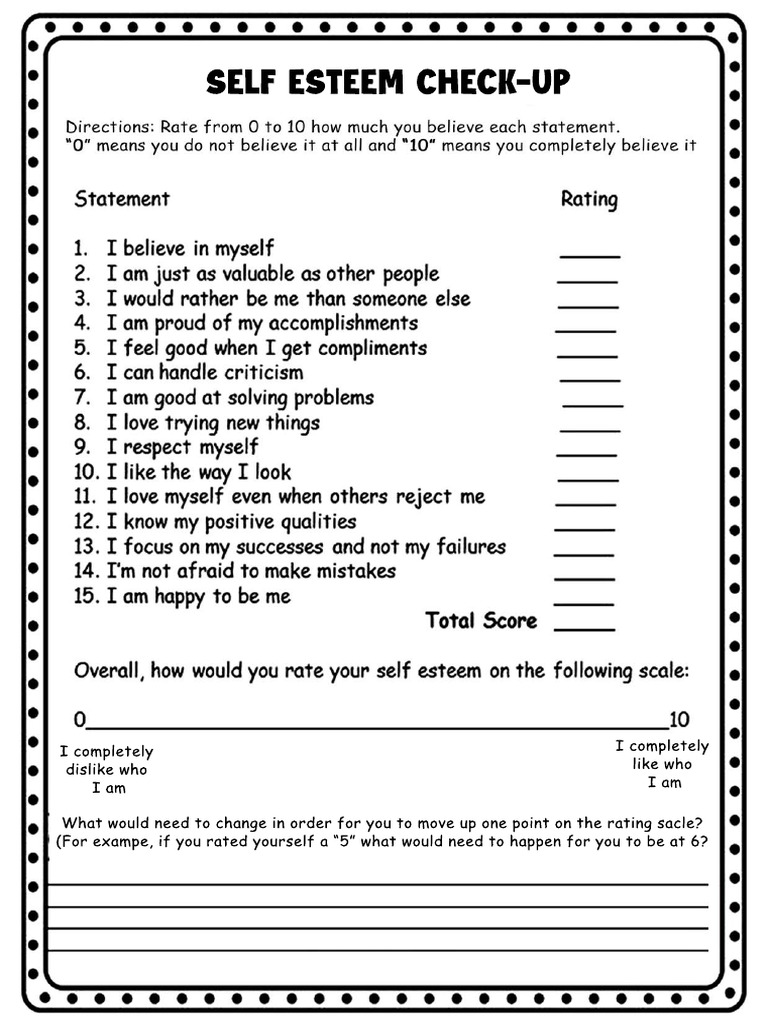 Self Esteem Check | PDF