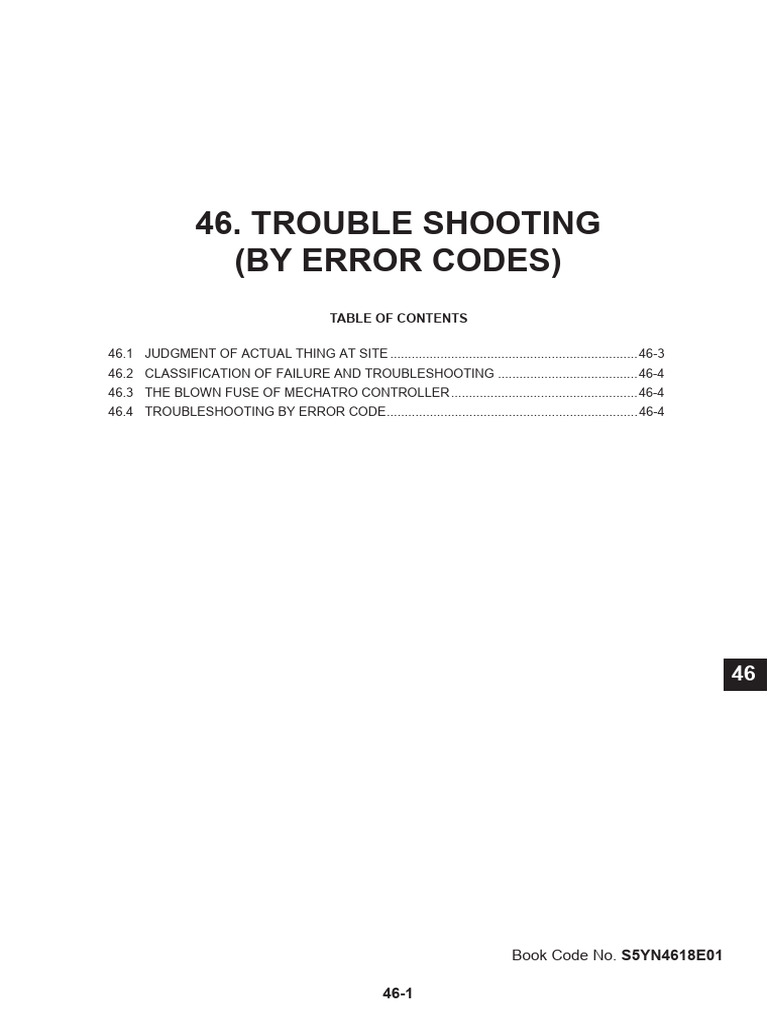 Sk200-8 Shop Manual (Erroe Code) | PDF | Troubleshooting | Medical Diagnosis