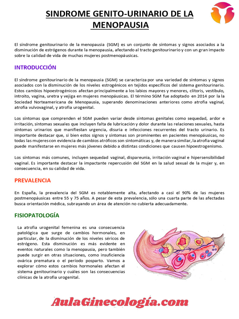Sindrome Genito Urinario de La Menopausia | PDF | Vagina | Menopausia