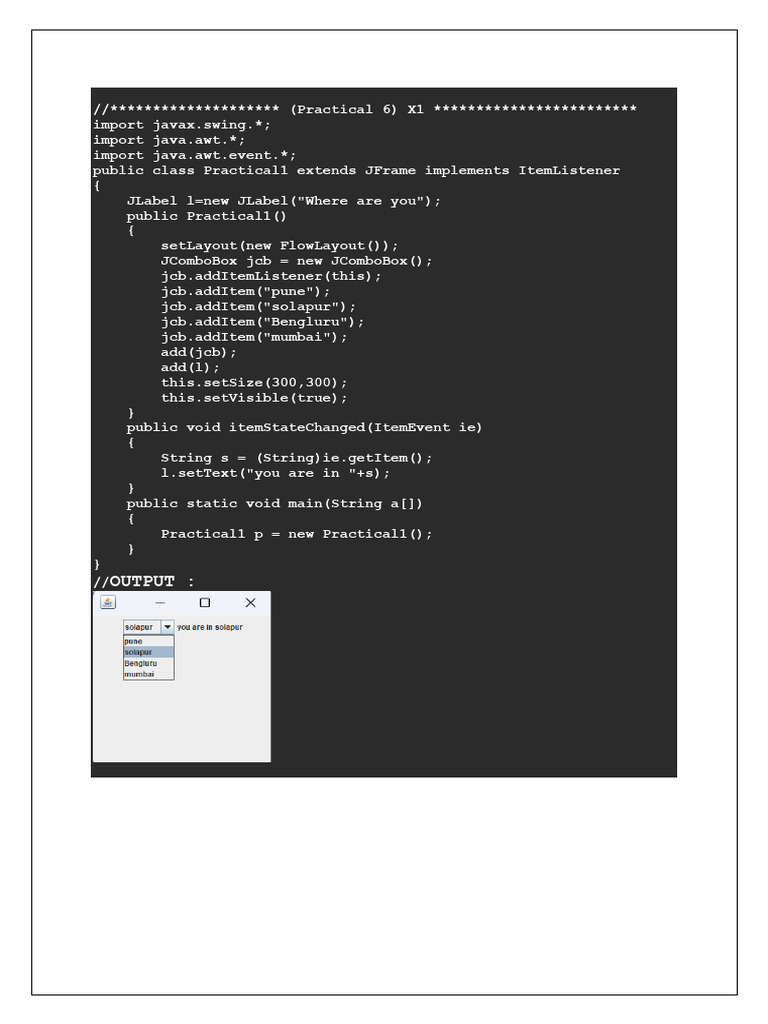 Java Practical 2 Pdf Software Object Computer Science