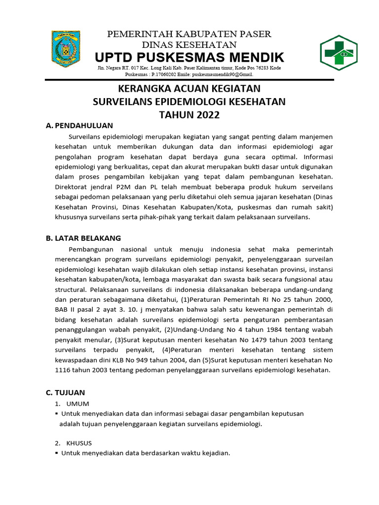 Kak Surveilans Epid | PDF