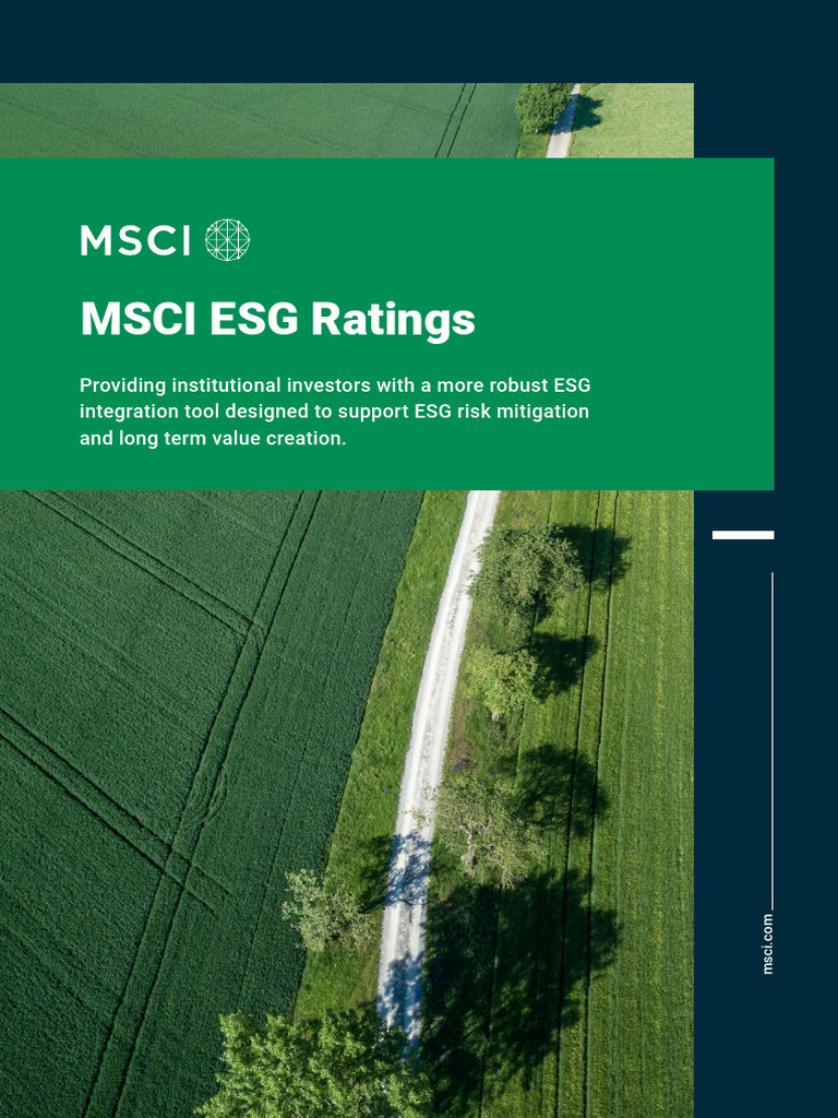 MSCI ESG Ratings Brochure-Cbr-En | PDF