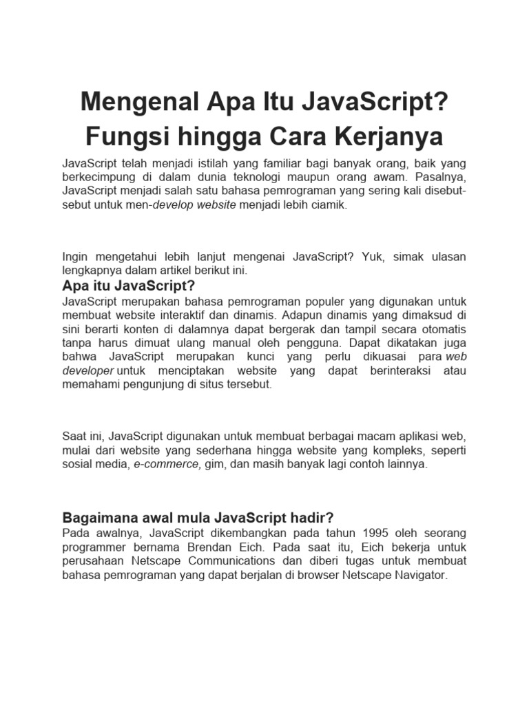 Pengenalan Java Scripts | PDF