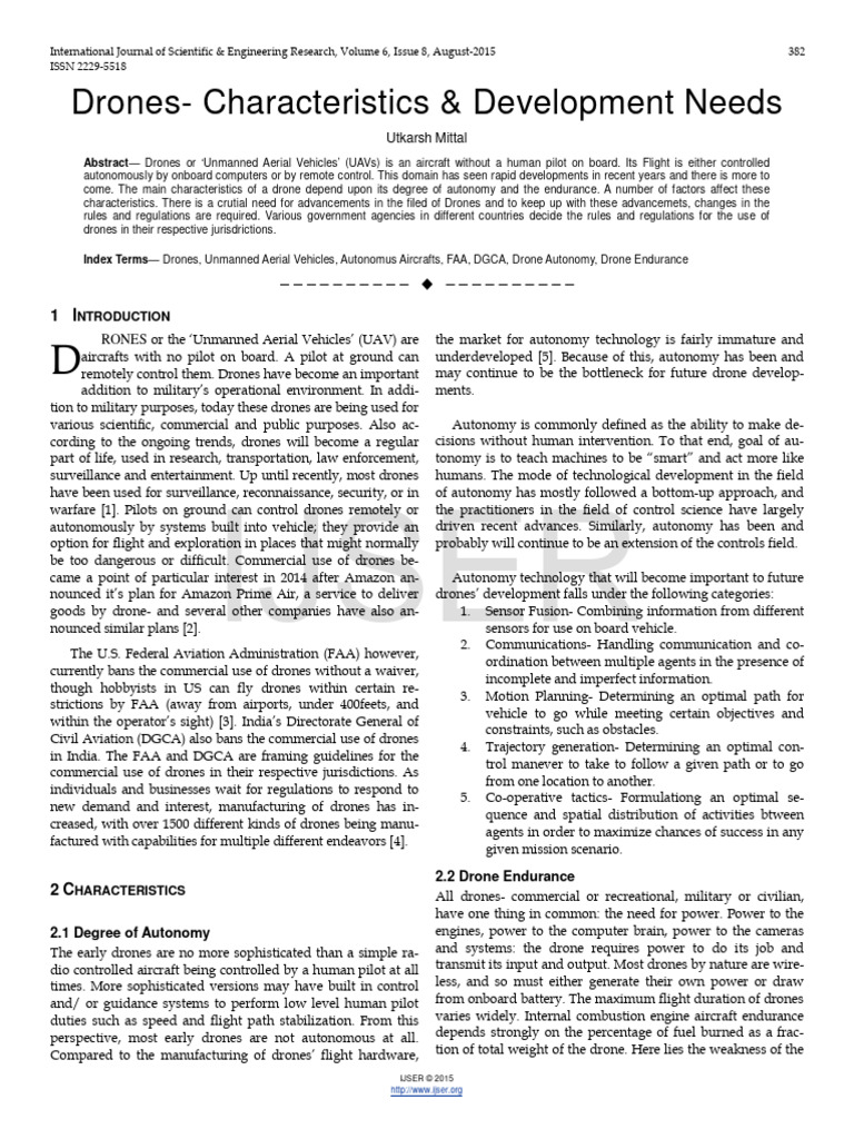 Drones Characteristics Development Needs | Download Free PDF | Unmanned ...