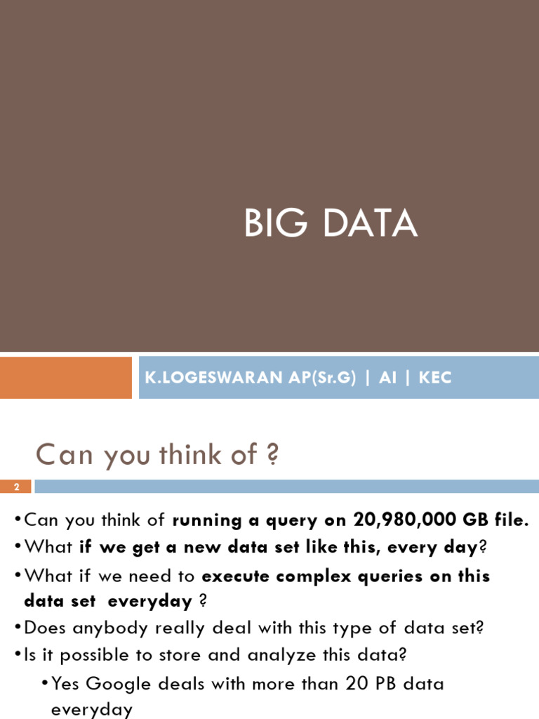 Bigdata Fundamentals | PDF | Apache Hadoop | Big Data