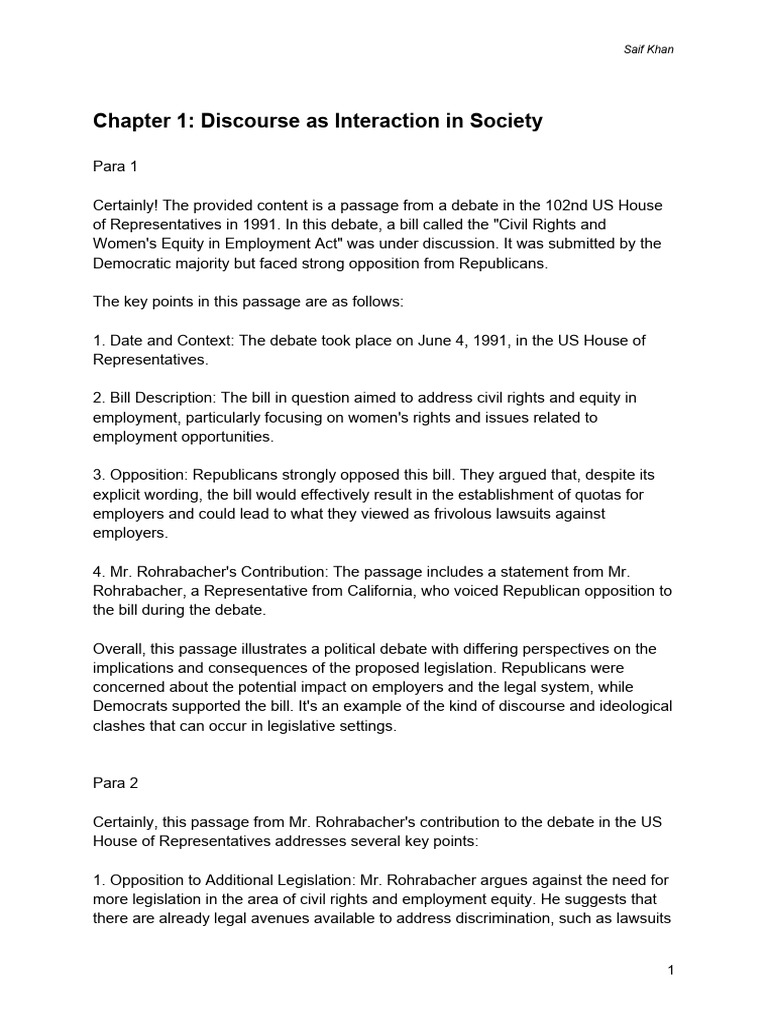 Discourse As Interaction in Society (Detail Teach) | PDF | Discourse | Linguistics