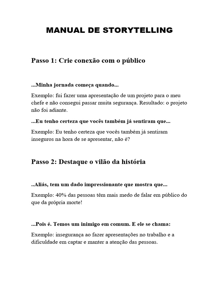 Manual de Storytelling | PDF | Carreira e Crescimento