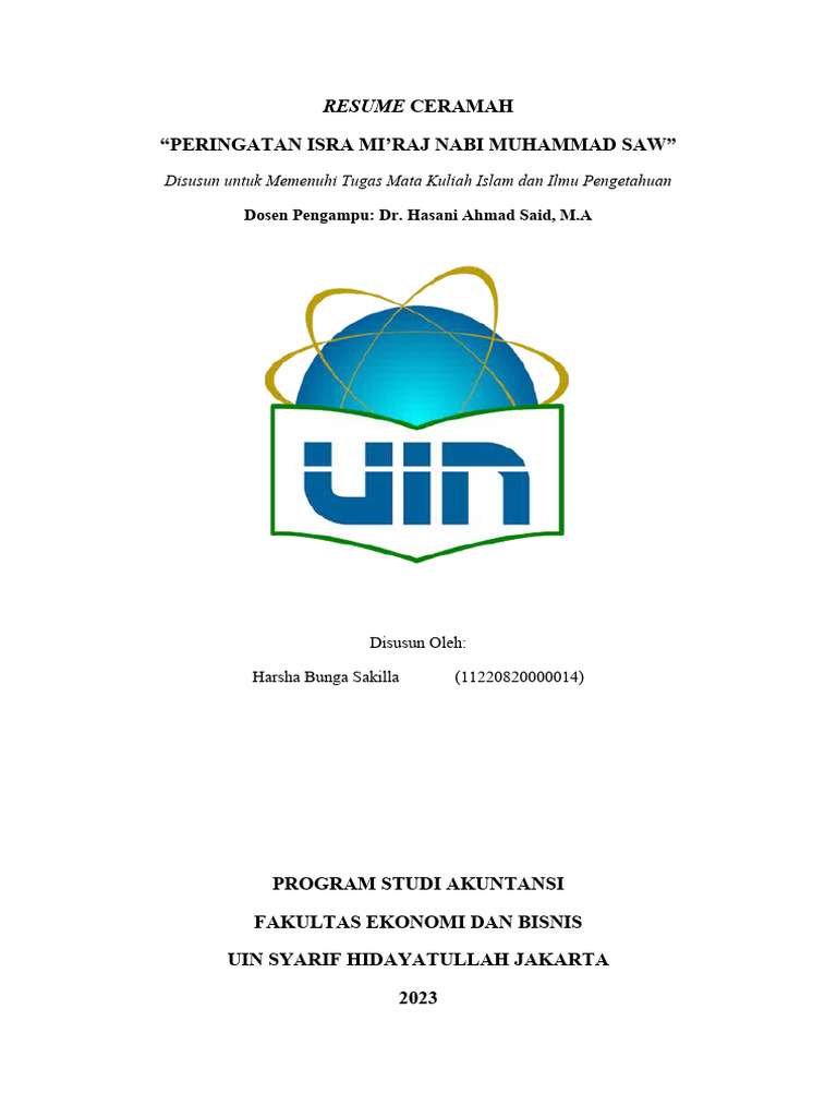 Harsha Bunga Sakilla (11220820000014) - UTS IDIP | PDF