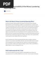 MLRO Report Template Guide | PDF | Money Laundering | Regulatory Compliance