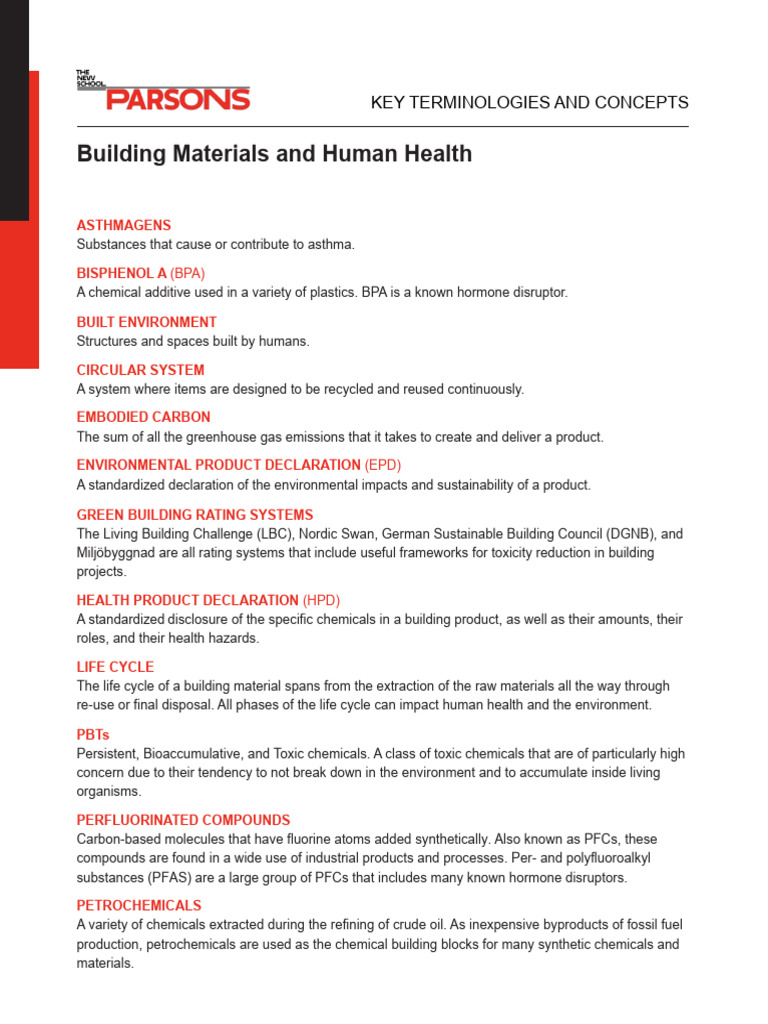 Building Materials and Human Health | PDF | Green Building | Plastic