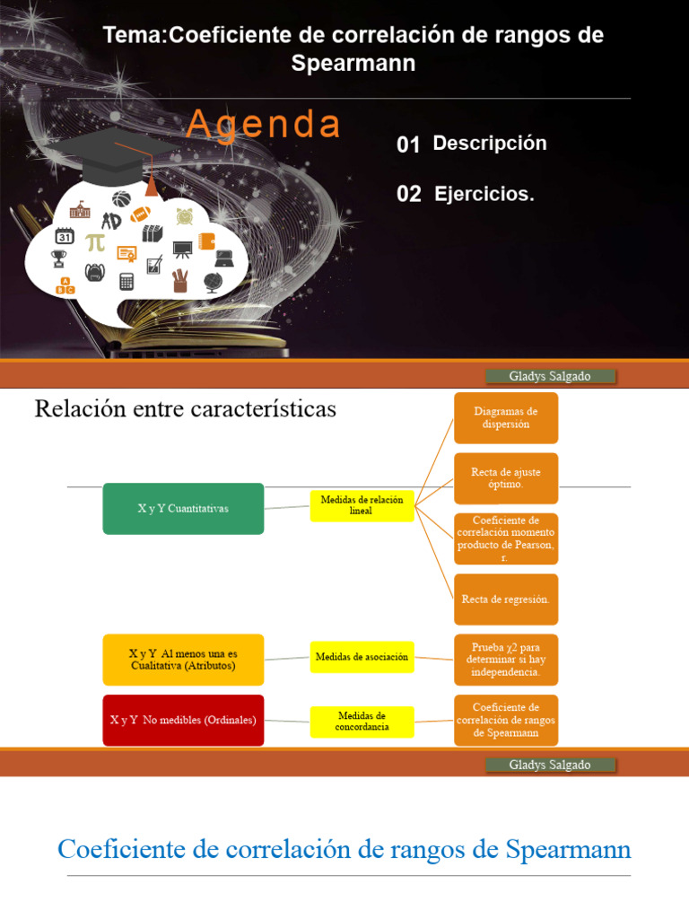 Tema 9-Coeficiente de Correlación de Rangos de Spearmann | PDF | Estadísticas | Análisis estadístico