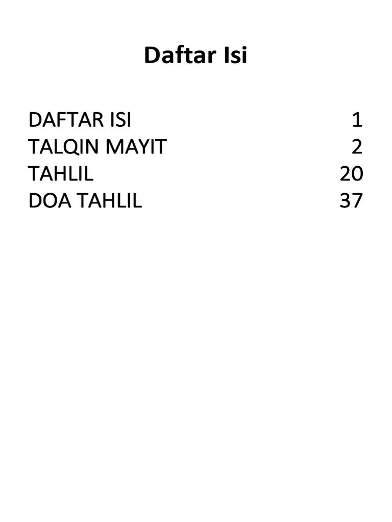 Talqin Mayyit | PDF