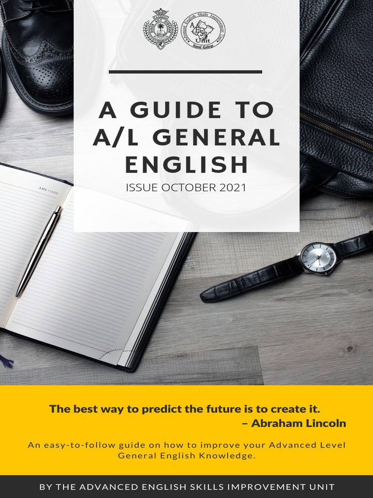 A/L General English Improvement Guide | PDF | Part Of Speech | Reading ...