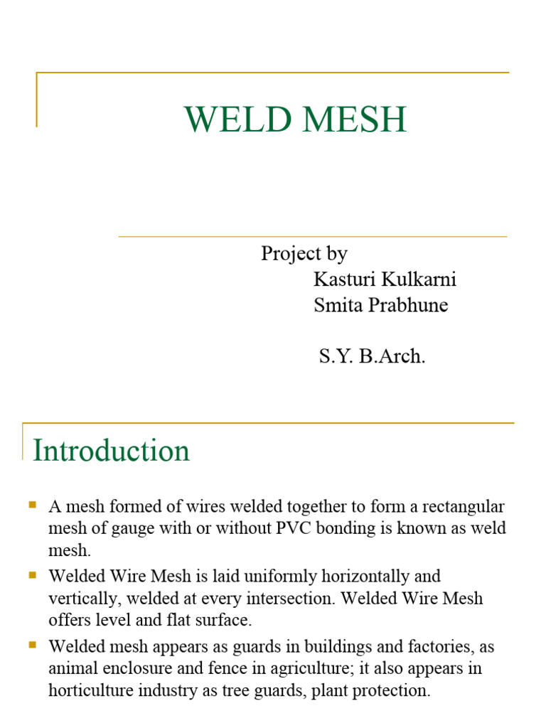 Weld Mesh | PDF | Wire | Welding