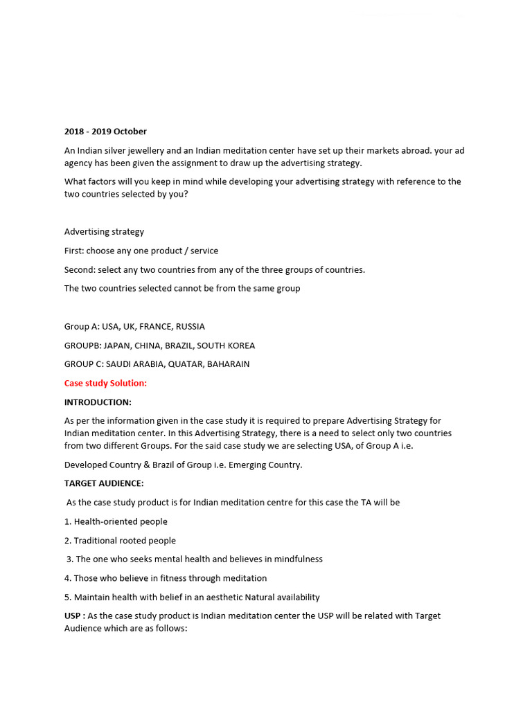 Acs Case Study | PDF | Mass Media | Advertising