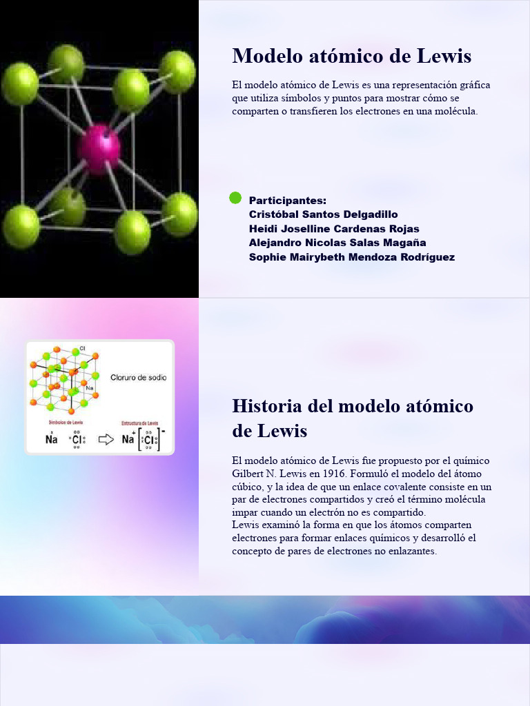 Modelo Atomico de Lewis | PDF | Enlace covalente | Compuestos químicos