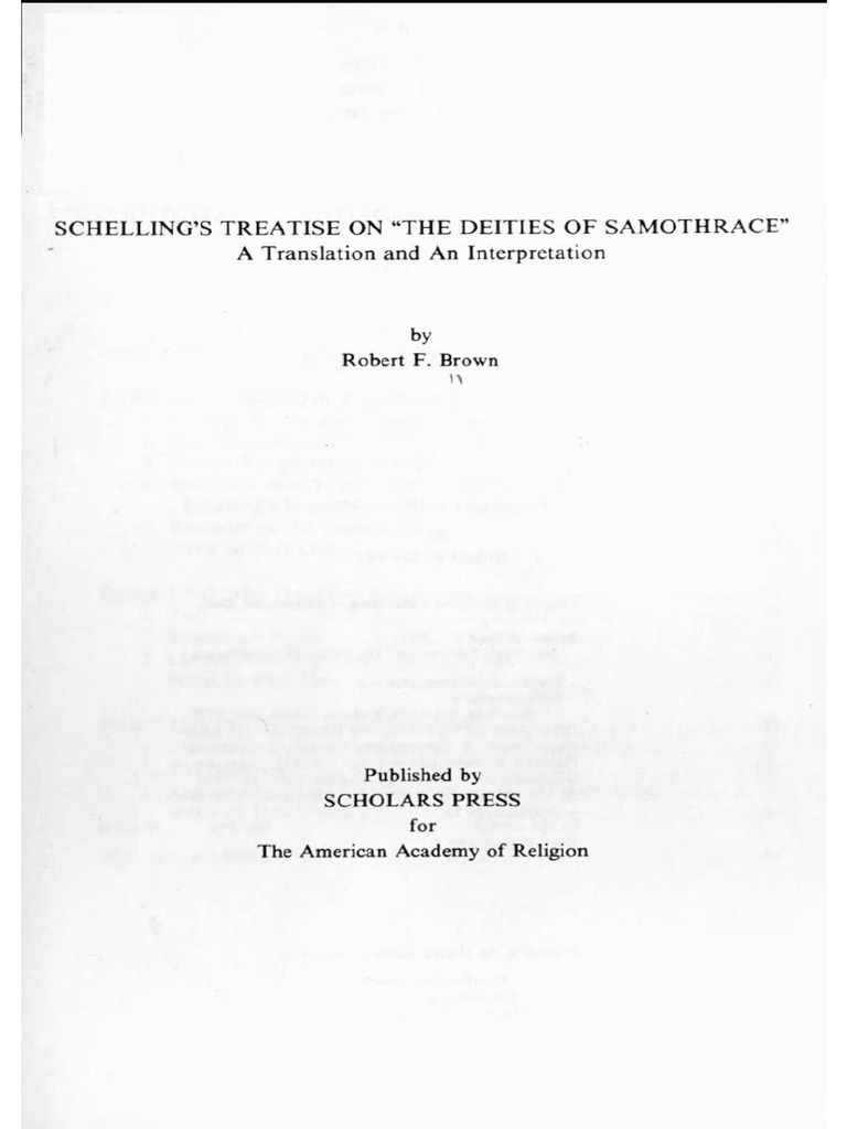 Treatise On 'The Deities of Samothrace' | PDF