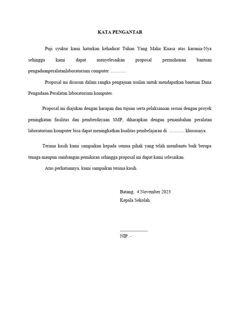 Contoh Proposal Komputer | PDF