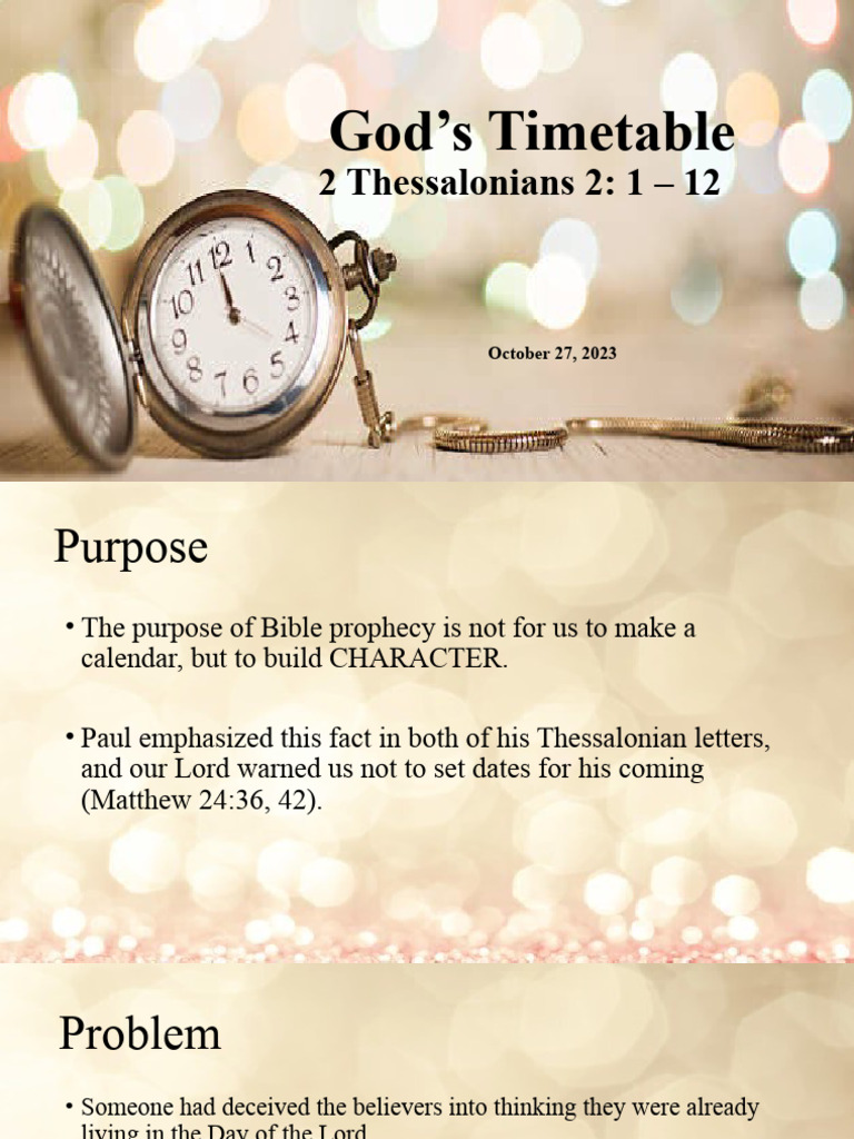 God's Timetable | PDF | Antichrist | Jesus